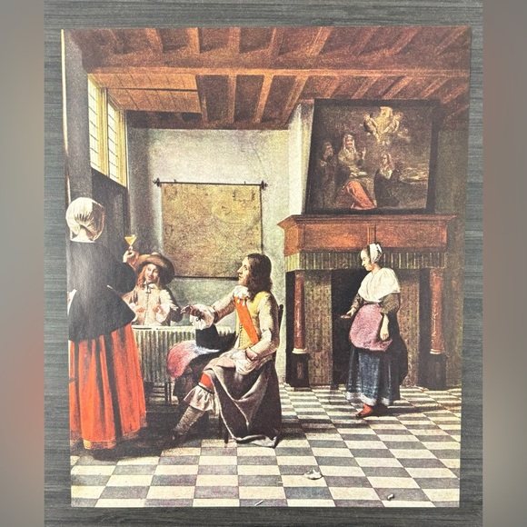 Art | Pieter De Hooch Interior Of A Dutch House Original Vintage Fine ...